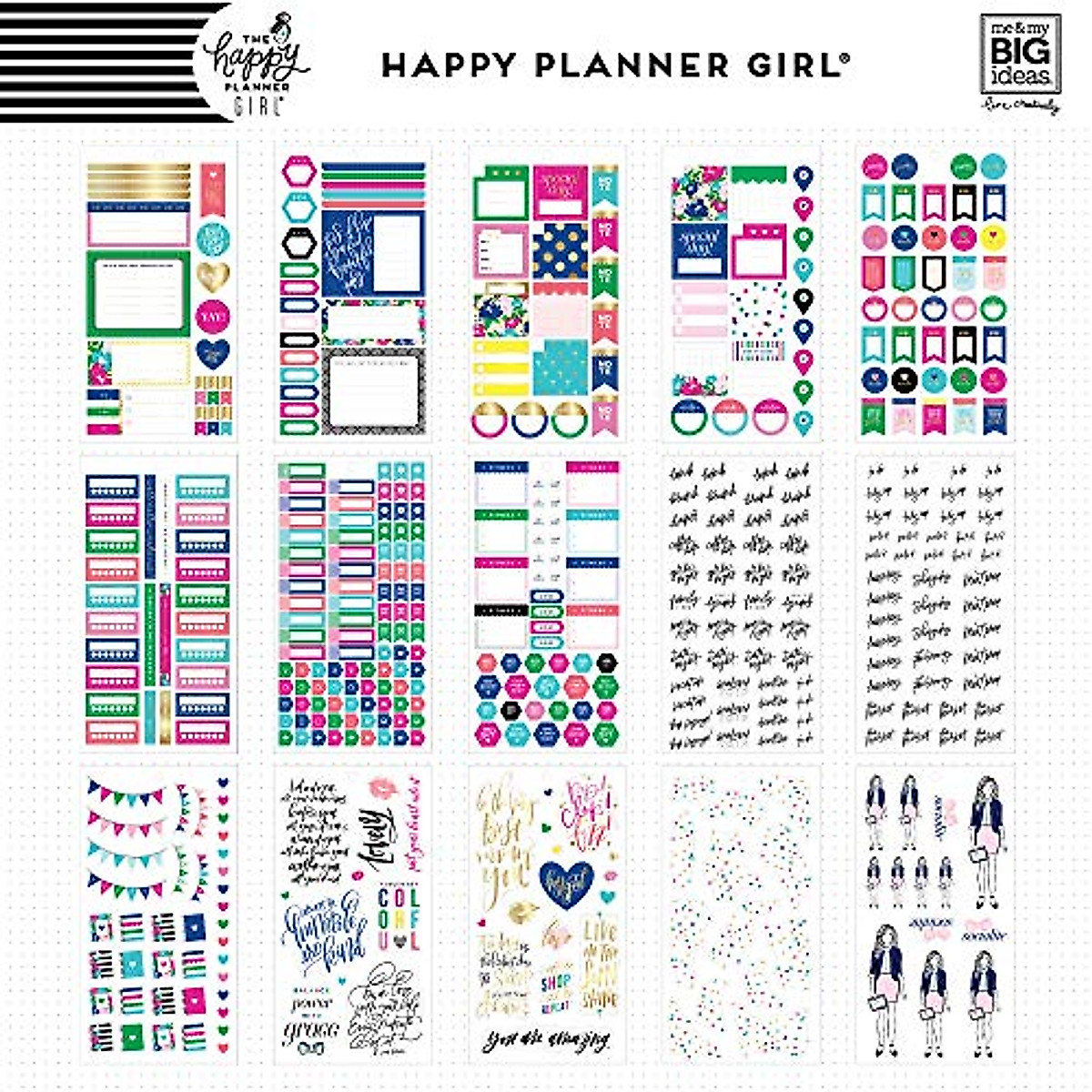 Me and My Big Ideas The Happy Planner Sticker Pack, Socialite