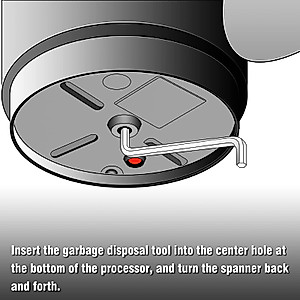 4 Pcs Garbage Disposal Wrench Tool, Garbage Disposal Tool Metal Garbage Disposal Parts for Kitchen Sink, Food Garbage Disposal, Garbage Disposal Repair (Silver)