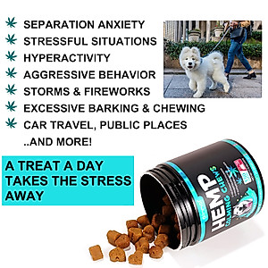 Calming Chews for Dogs 150 Cherws, Dog Calming Treats, Helps with Dog Anxiety, Separation, Barking, Stress Relief, Melatonin for Dogs, Sleep Calming Aid, All Breeds & Sizes (Pekingduck-150Chews)