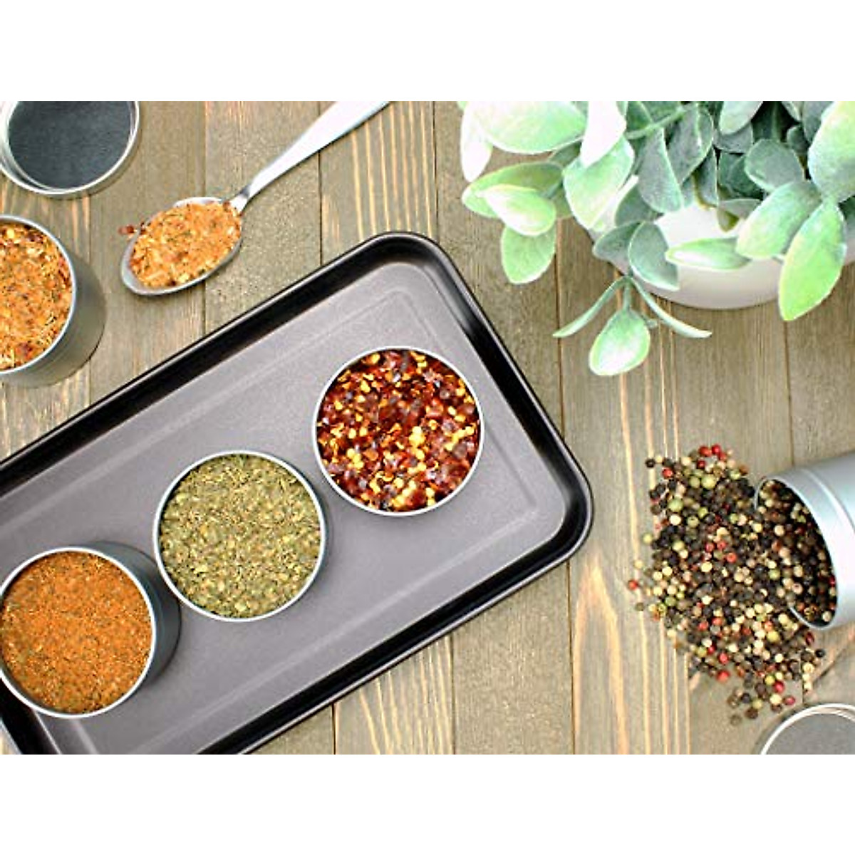 Corncuopia 4-Oz Small Candle Tins (12-Pack); Metal Storage Containers w/Slip-On Lids for Candle Making, Party Favors, Spices, Gifts, Balms & Gels