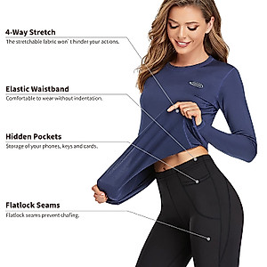 HiZiTi Thermal Underwear for Women Long Johns Set with Fleece Lined Base Layer Suits (Blue, Medium)