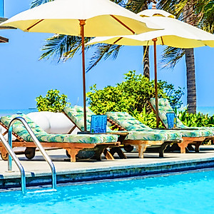 Huwena 4 Pack Outdoor Chaise Lounge Cushion Pool Patio Lounge Cushions 22 x 73 x 4.7H Inch Waterproof Lounge Chair Cushion Beach Lounge Cushion Replacement for Patio Lounge Chairs