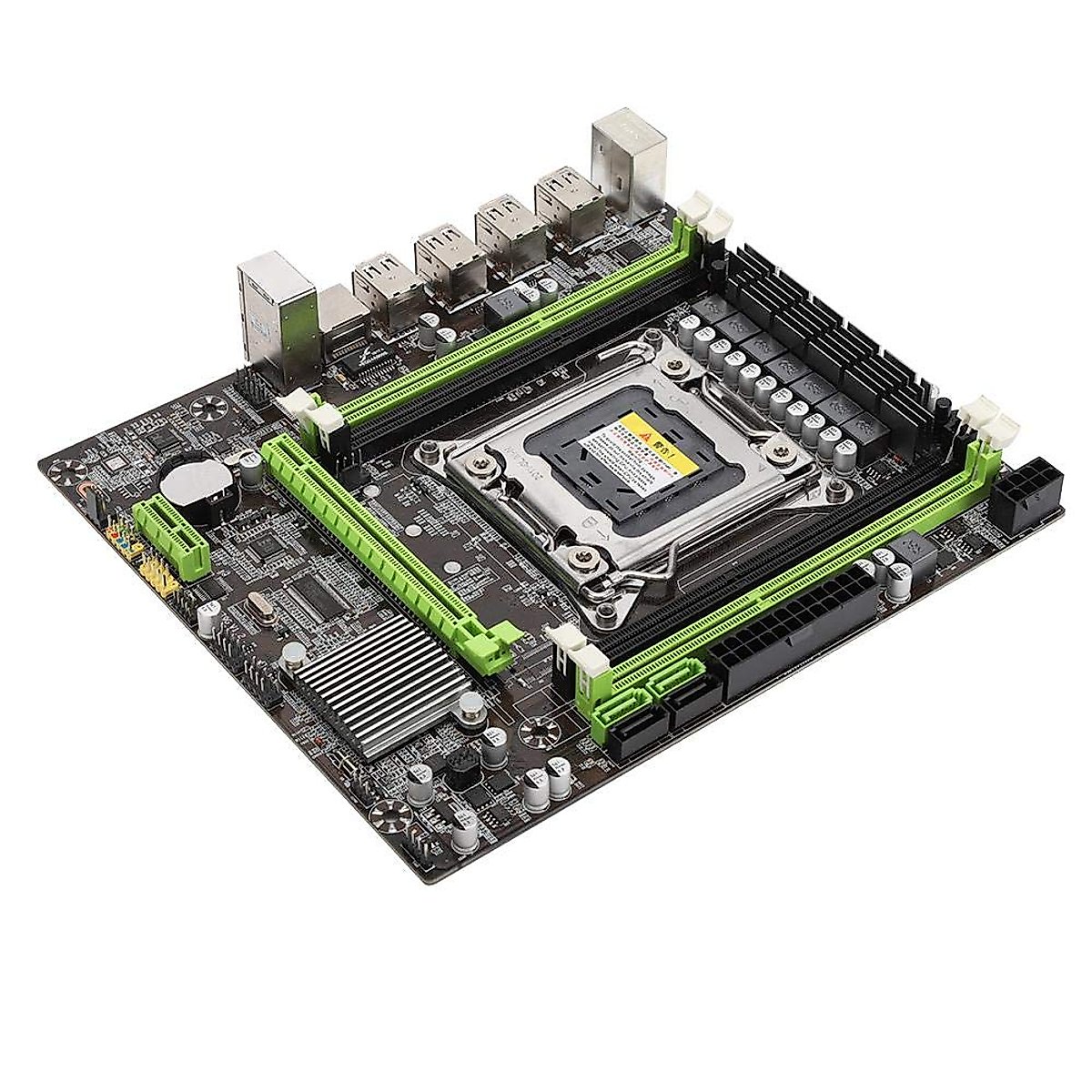 Hopcd Desktop Computer Motherboard, LGA 2011 Motherboard Support 1066/1333/1600 / 1866MHz DDR3+ RTL8111H Gigabit Network Card / SATA3.0+PCI-E /6-Channel Audio Chip