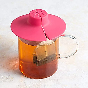 Primula Buddy Silicone Tea Bag Holder, Easy to Use and Mess-Free, Dishwasher Safe, 4.25-Inch, Honeysuckle