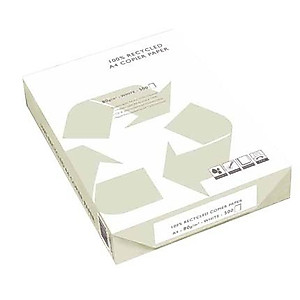 Q Connect 100% Recycled Multifunctional A4 80 gsm Copier Paper - 5 x Reams of 500 Sheets Per Box