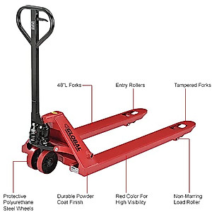 Global Industrial Standard Duty Pallet Jack Truck 5500 Lb. Capacity, 27 x 48 Forks