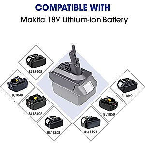 TPDL Upgrade for Dyson V7+V8 Battery Adapter Replacement, for Makita 18V Battery Work for Dyson V7/V8 Series Vacuum Cleaner (V7 V8 Common)