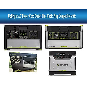 UpBright 16V 5A AC/DC Adapter Compatible with Goal Zero GoalZero YETI1000 Lithium YETI 1000 Core 1000X 1250 Yeti1250 Portable Power Station AK100WG-1600500W2 98058 P160D07500 Supply Battery Charger