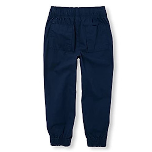 The Children's Place Boys' Stretch Pull on Jogger Pants, Flax/Tidal 2-Pack, 8