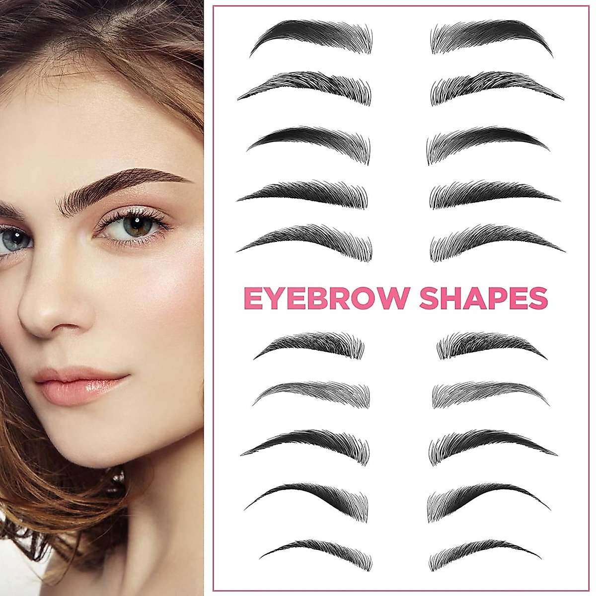 Skymore Eyebrow Ruler, 100Pcs Eyebrow Stencil Microblading Ruler, Disposable Eyebrow Template Eyebrow Ruler Sticker, Eyebrow Shape Kit for Microblading Supplies, 3 Minutes Makeup Tools For Eyebrow