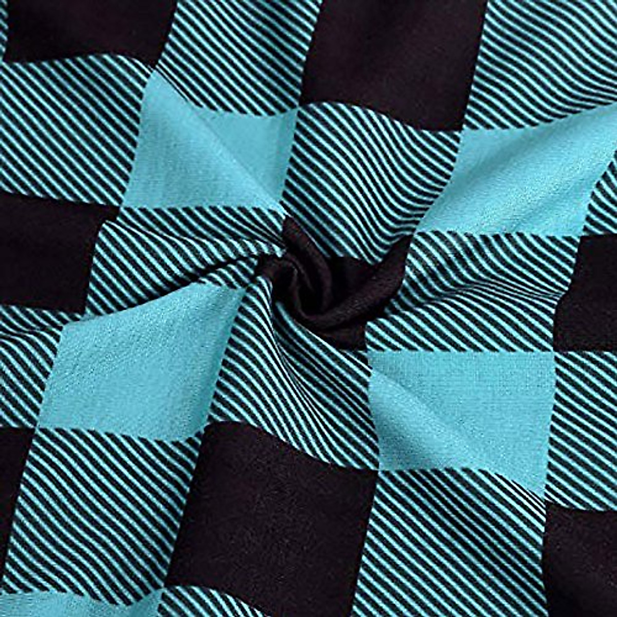 Blouse for Women Long Sleeve Kimloog Women's Split V Neck Long Sleve Casual Roll-up Plaid Tunic Blouses Tops [Video Game] [Video Game] Blue