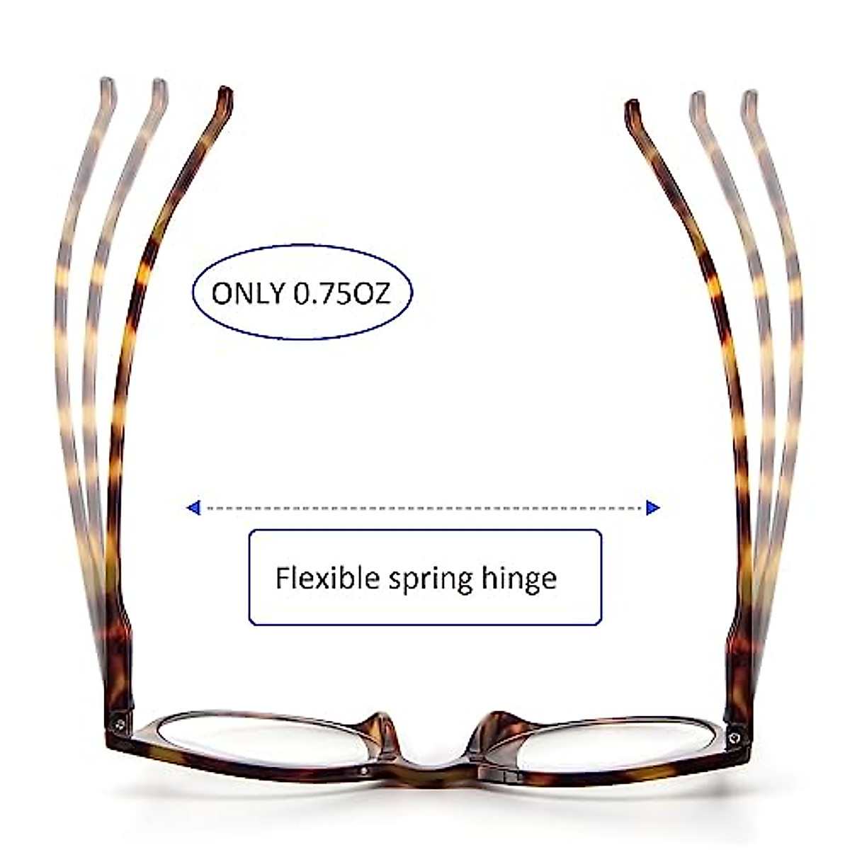 DXYXYO Blue Light Blocking Reading Glasses for Women 2.5+, 4 Pack Men Round Computer Readers with Spring Hinge