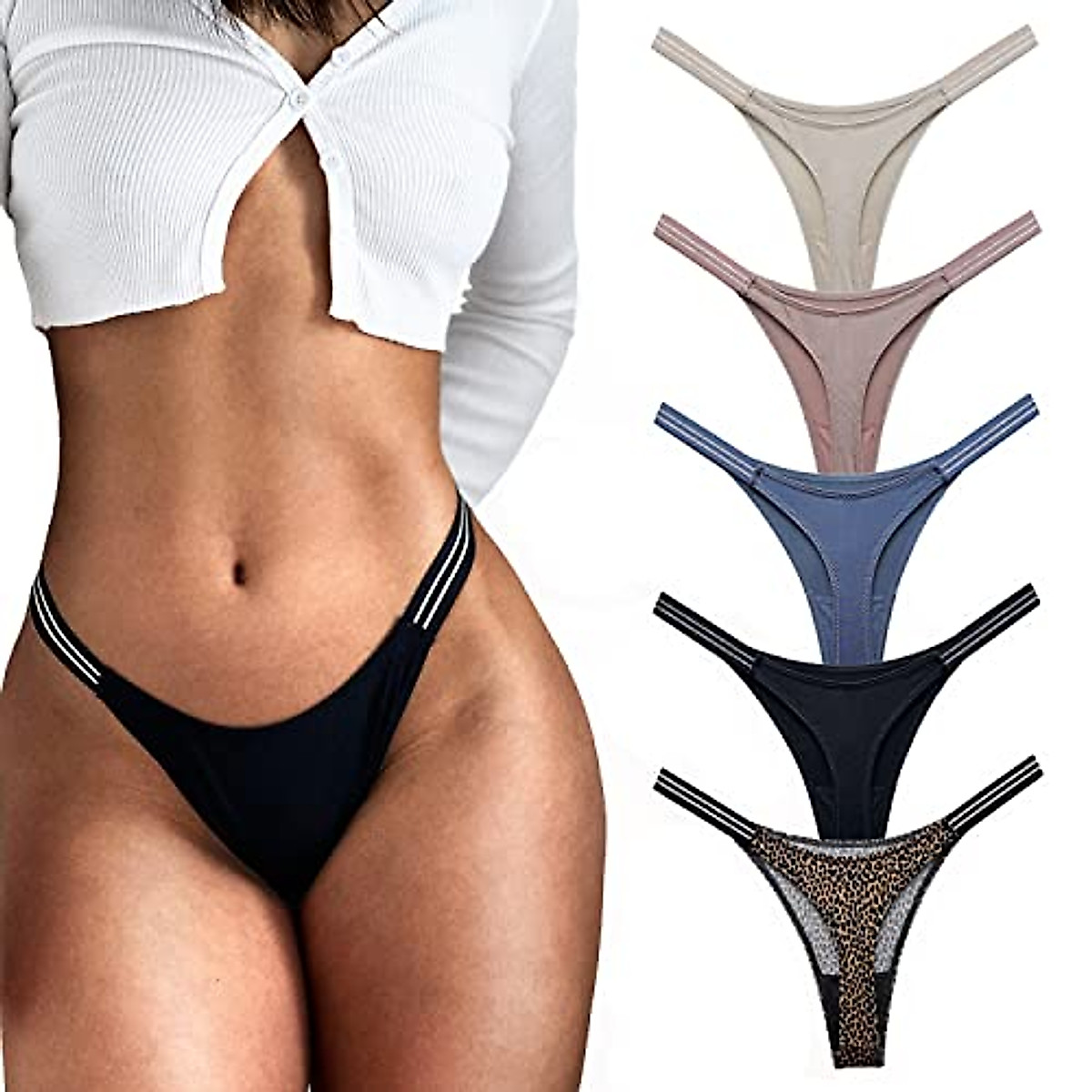 Aogda Thongs for Womens Underwear Woman Panties G-String Thong（Medium）