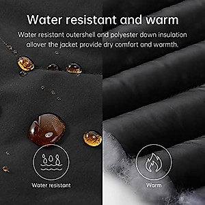 CAMEL CROWN Women's Winter Jacket Hooded Warm Quilted Insulated Puffer Jacket Long Cotton Parka Coat