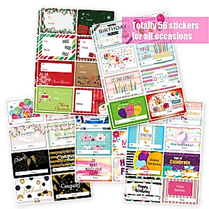 12 Packs Extra Large Gift Box Bulk with All-Occasions Stickers, 17x13x4 Inch Premium White Gift Boxes with Lids for Presents, T-shirt, Robe, Sweater Cardboard Boxes for Christmas, Birthday - Cajas