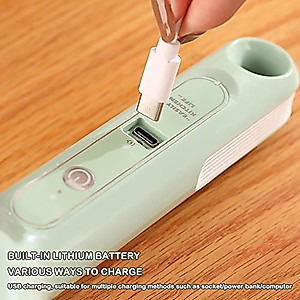 New 4 in 1 Portable Electric Vegetable Cutter Set, Multifunction Food Mini Slicer, Rechargeable Wireless Food Processor, Electric Egg Beater (Yellow)