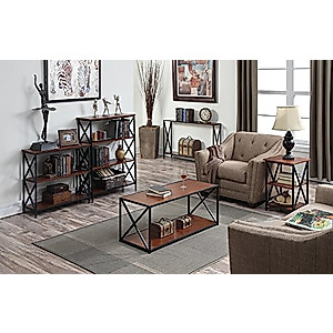 Convenience Concepts Tucson 4 Tier Bookcase, Black / Cherry