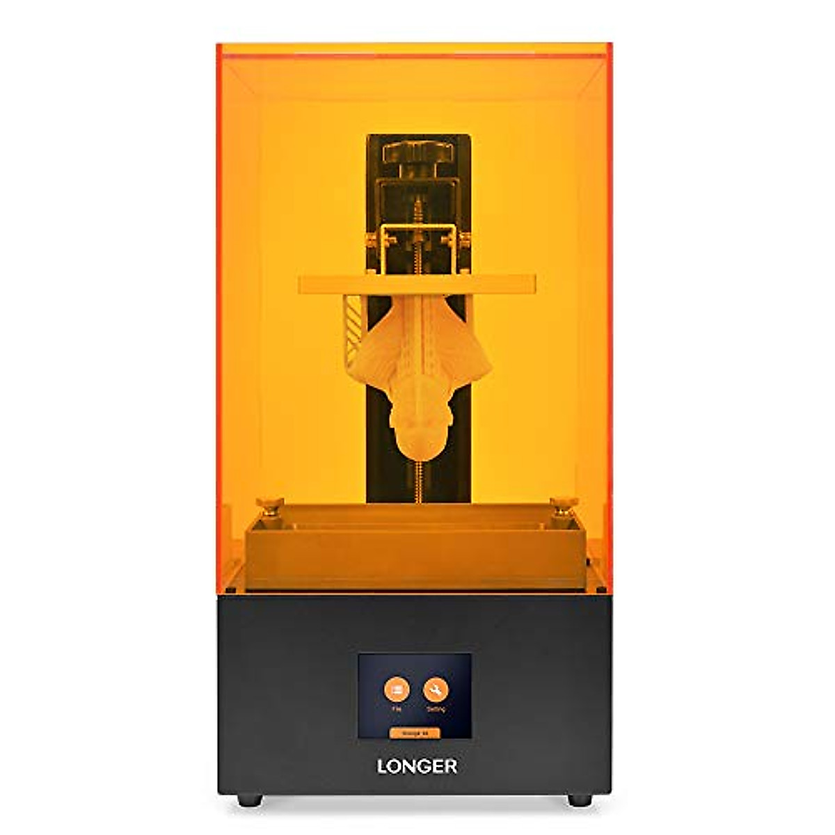 LONGER Orange 30 3D Printer, 2K Resin 3D Printer, Parallel LED Lighting, 4.72"x2.68"x6.69" Large Printing Size, Off-line Printing