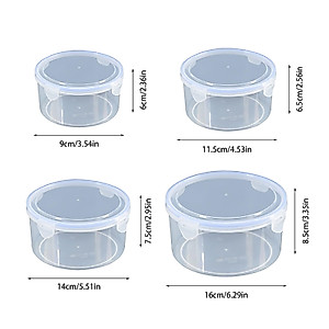 Generic Set Of 4 Food Storage Plastic Containers Set with Locking Lids, Leak Proof, Airtight, Nested, Dishwasher Variety Of Sizes, White