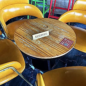 Golden Metal Table Top Reserved Sign for Restaurants, Wedding, Ceremony and Events, Double Sided Tent, 6x1.75 inches (Pack of 3)