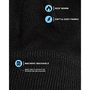 Dolxico Bluetooth Beanie for Men Beanies Hats Unique Mens Gifts Ideas Stocking Stuffers Adults Christmas Birthday Music Bluetooth Hat Personalized Gifts for Men Women Teens Black