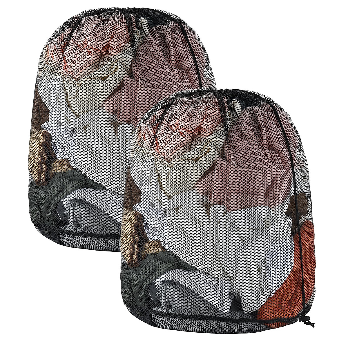 Mesh Laundry Bag - With Drawstring Closure 31×24 Inch Large Laundry Bag Ideal Machine Washable Mesh Laundry Bag for Factories,College,Dorm and Apartment Dwellers (Black,2Pcs)