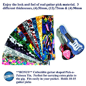 Pick-a-Palooza Guitar Pick Pack Custom Strips For Your Guitar Pick Maker - Great Variety Of Strips For Making Guitar Picks With Any Pick Punch - Dazzle