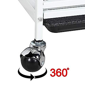 go2buy Metal 3 Doors Rats Rabbit Ferret Cage Playpen, 25.2Lx 16.9Wx 51.6H-inch White