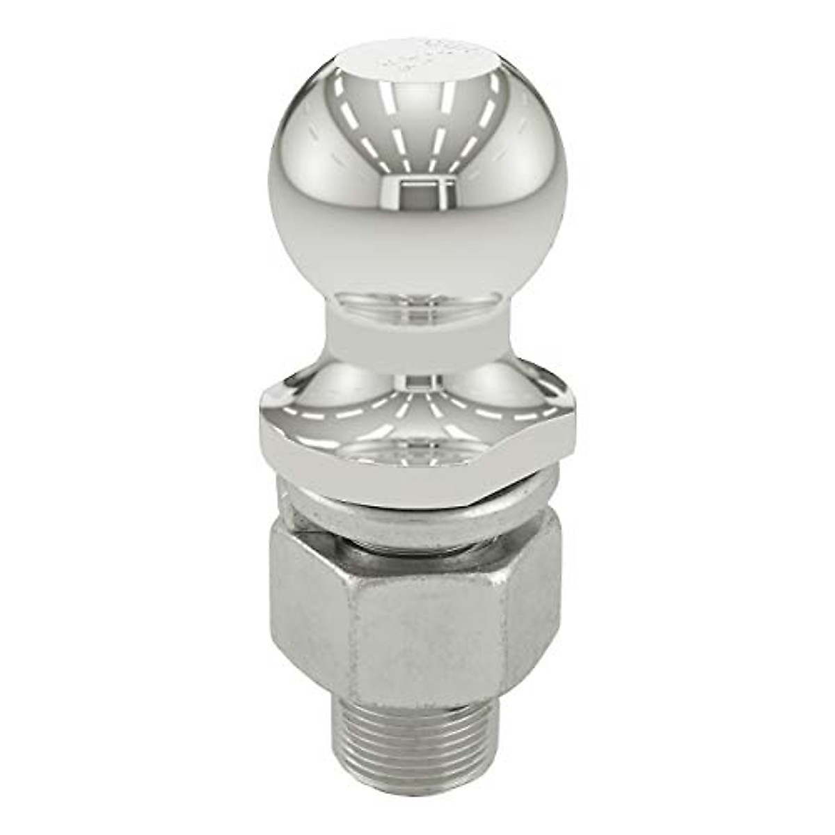 CURT 40056 Stainless Steel Trailer Hitch Ball, 10,000 lbs, 2-Inch Diameter, 1-1/4 x 2-5/8-Inch Shank