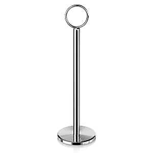 New Star Foodservice 23336 Ring-Clip Table Number Holder/Number Stand/Place Card Holder, 8-Inch, Set of 12