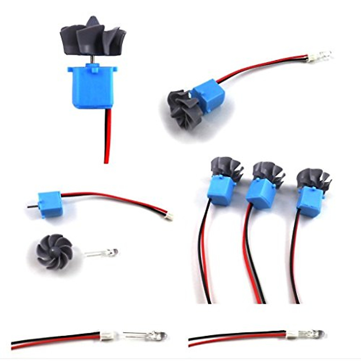 Micro Small Wind Generator Water Turbine Generator Motor LED Display Toy Project Kits