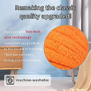 Chunky Yarn for Arm Knitting Blanket Beige Chunky Chenille Yarn