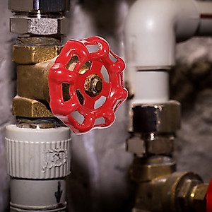 2 PCS Outdoor Faucet Handle, Faucet Valve Replacement Rustproof Water Spigot Handle Water Valve Handle 6x6mm Round Faucet Handle Replacement Red Hose Bib Handle for Outdoor Faucet Replacement Parts