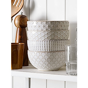 LE TAUCI Cereal bowls 6 inch + Small Bowls 4.5 inch +Cereal bowls 7 inch, Arctic White