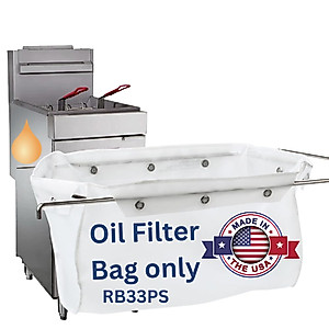 Miroil, RB33PS Fryer Filter Bag, MirOil EZ Flow Filter Bag, Part 12849, For Heavy Crumbloads, Suitable for 16 Qt or 28 lb Polishing Oil, Durable, Easy to Clean with Hot Water - No Frame