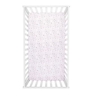 Trend Lab Modern Baby Crib Bedding Set for Boys or Girls | Simple Forest 4 Piece Nursery Décor Quilt, 2 Fitted Crib Sheets, and Dust Ruffle Skirt - Grey, 80025