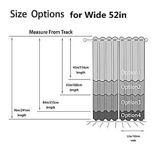 HOMEIDEAS Greyish White Curtains 84 Inches Long 2 Panels Set, Room Darkening Curtains & Drapes for Bedroom, Light Blocking Thermal Insulated Grommet Window Curtains for Living Room