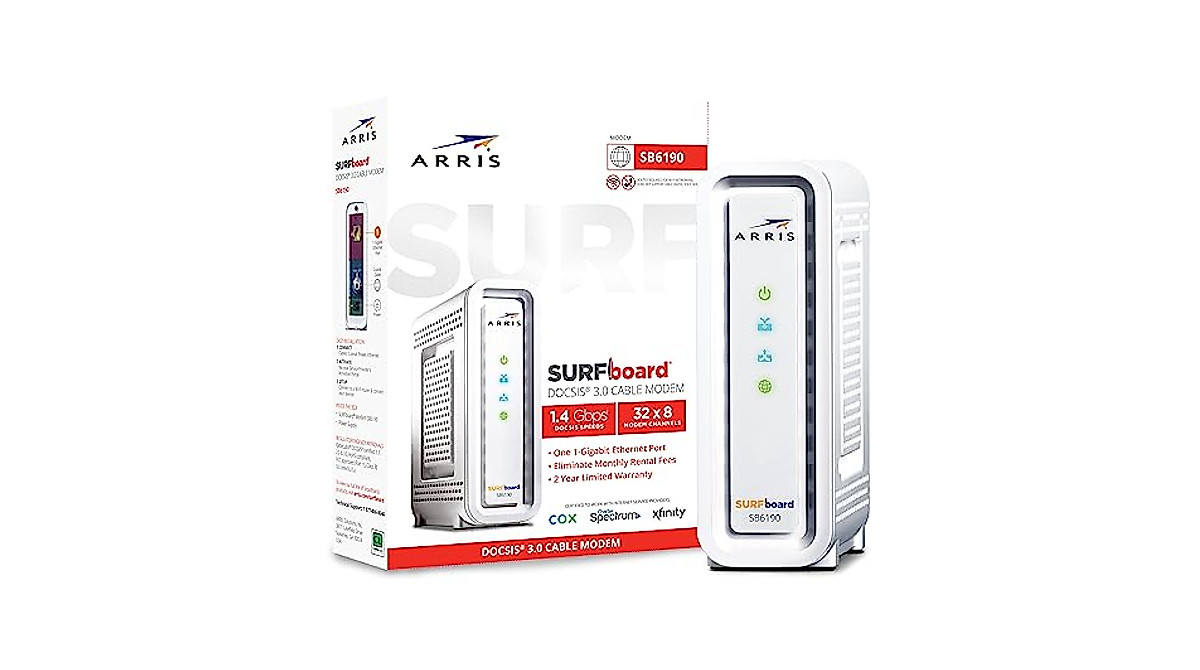 ARRIS SURFboard SB6190-RB Cable Modem - Fast & Reliable