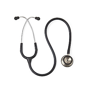 Medline Synergy Dual Frequency Stethoscope, Dual Head, Black