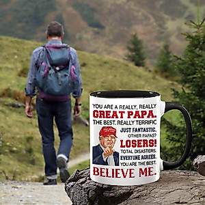 Viberty Papa Mug 11 Oz - Gifts for Papa - Funny Papa Gifts from Grandkids, Grandchildren - Christmas, Birthday, Father's Day Gifts for Papa - Papa Coffee Cup