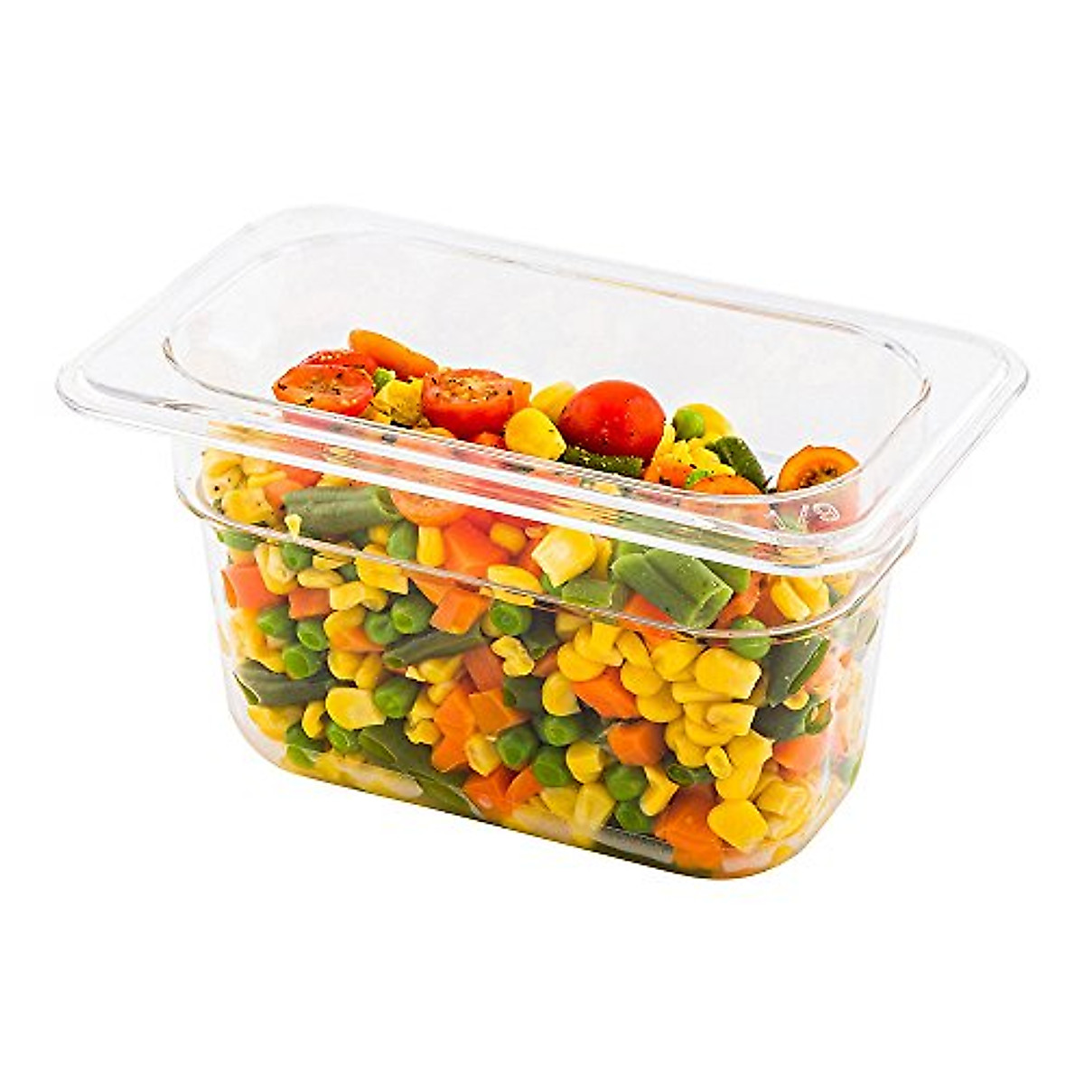 Met Lux 4 Inch Deep Food Pans, 1 1/9 Size Commercial Food Storage Container - Freezer-Safe, Break-Resistant, Clear Plastic Cold Pans, Dishwasher-Safe, For Kitchens, Restaurants, Or Cafeterias
