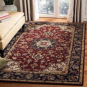 SAFAVIEH Classic Collection 2'3" x 4' Burgundy / Navy CL362A Handmade Traditional Oriental Premium Wool Accent Rug