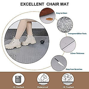 New Chair Mat for Carpeted Floor Low Pile Office and Home Use Thick and Sturdy Transparent Desk Chair mat for Carpets Size 36" X 48" with Lip