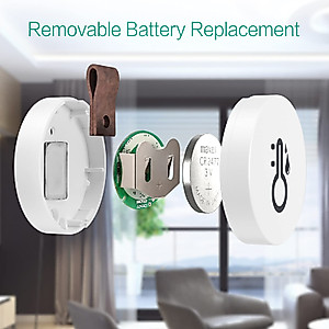 ORIA Wireless Thermometer Hygrometer, Mini Wireless Humidity Temperature Sensor with Data Export and Alert, Temp Humidity Monitor for House, 2 Pack