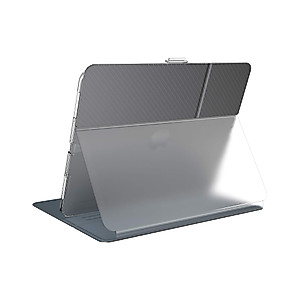 Speck Products Balance Folio Clear Case, Compatible with iPad Pro 11-Inch (2020), Gunmetal Grey Metallic/Clear