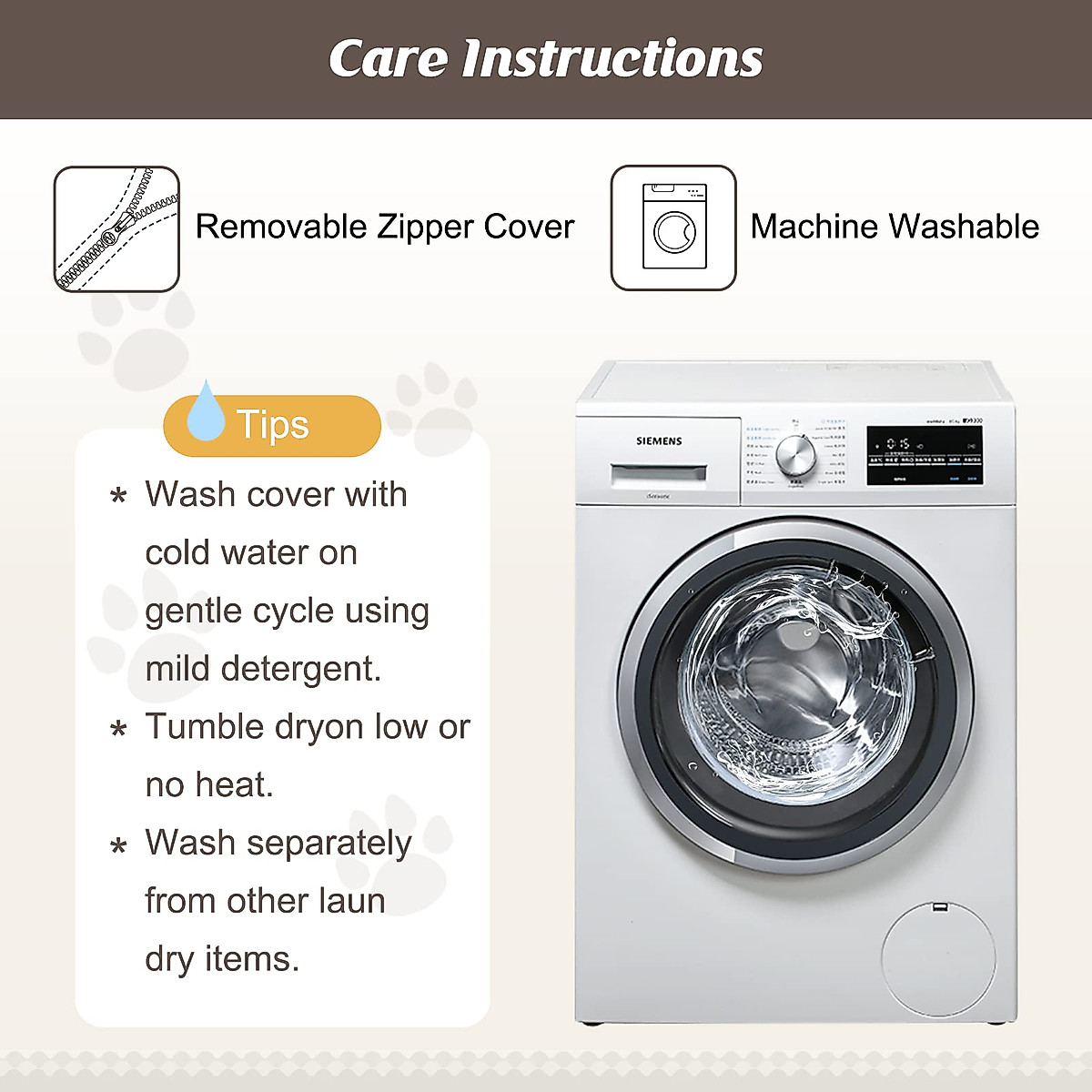 Syalife Shaggy Plush Calming Dog Couch Bed Pet Protector, Fluffy Waterproof Lining and Nonskid Bottom, Dog Mat for Furniture Protector with Washable Cover(55"x43"x8", Light Gray)