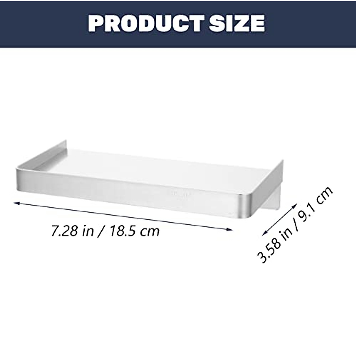 Cabilock Stick-on Wall Shelf Small Wall Mounted Adhesive Shelf Phone Holder Shelf