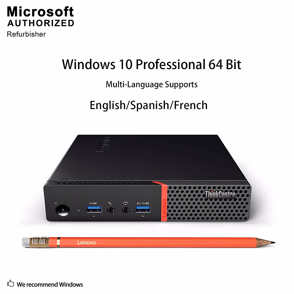 Lenovo Think Center M700 Tiny Desktop PC,Intel Quad Core I5-6500T 2.5GHz up to 3.1G,8GB, 256GB SSD,WiFi,BT 4.0,HDMI,USB 3.0,DP Port,W10P64 (Renewed)