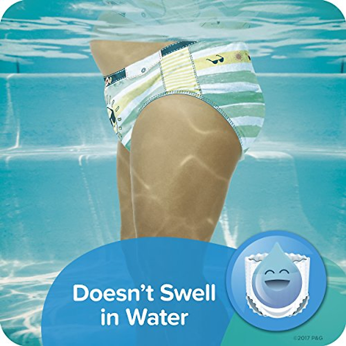 Pampers Splashers Swim Diapers Disposable Swim Pants, Medium (20-33 lb), 18 Count (Pack of 2) Twin Pack