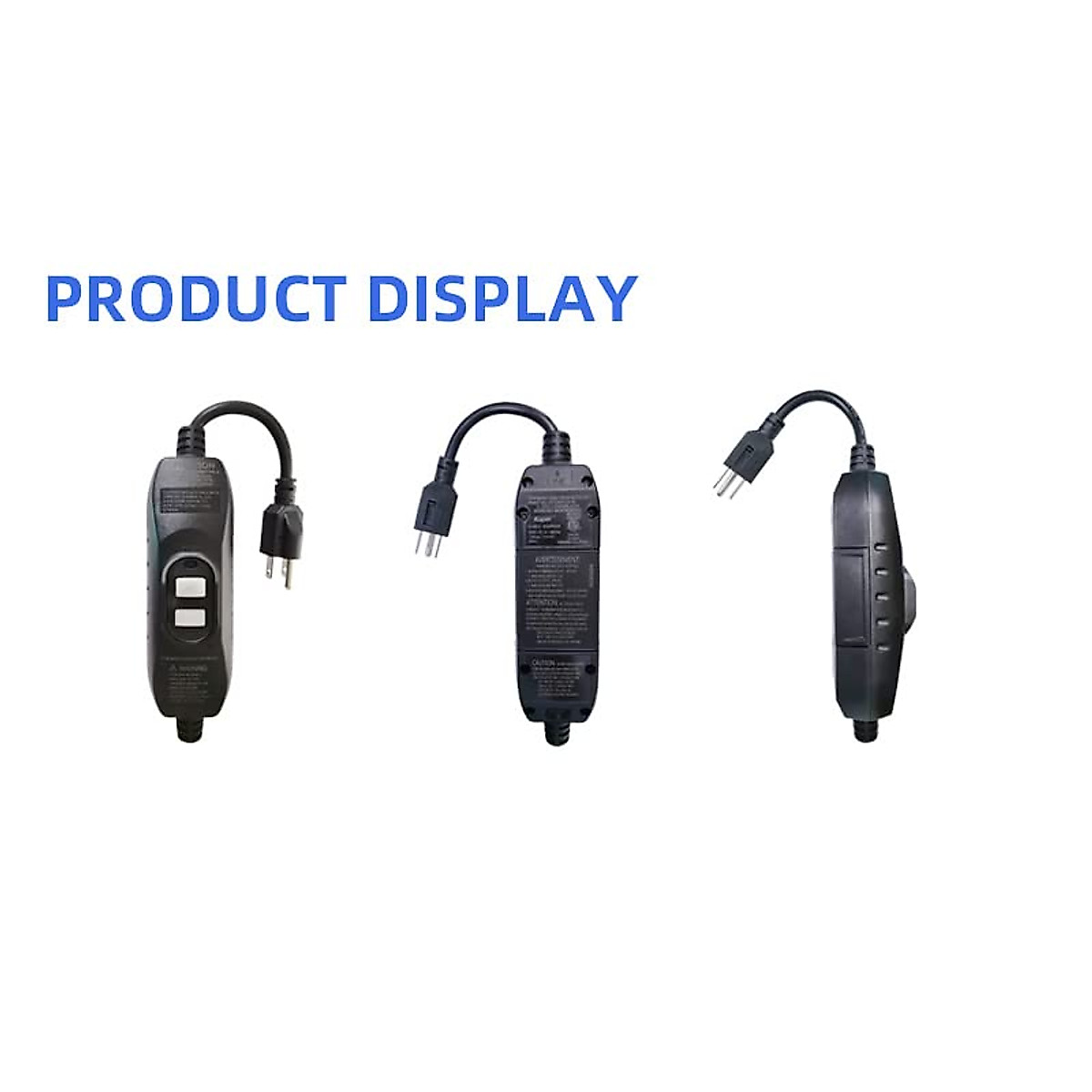 GFCI Replacement Inline Assembly 3 Wires , Auto-Monitor，Manual Reset, Waterproof, Ground Fault Circuit Interrupter for Power Pressure Washer, Power Tools, Lawn , Pool Pump,